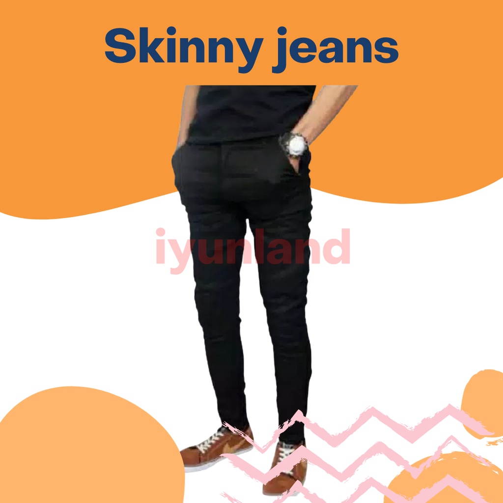 Jual Celana jeans hitam cowok / celana panjang jeans hitam pria / jeans ...