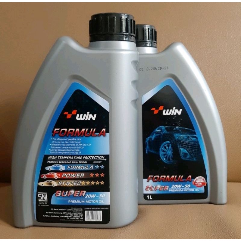 Jual Oli Mesin WIN Formula Super 20W50 API SG / CD - 1liter orihinal ...