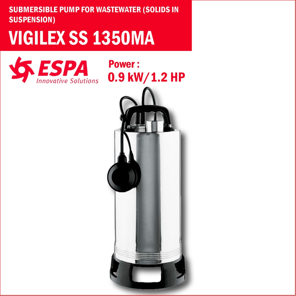 Jual Pompa Celup Air Kotor / Submersible Pump Merk ESPA Vigilex SS 1350 ...