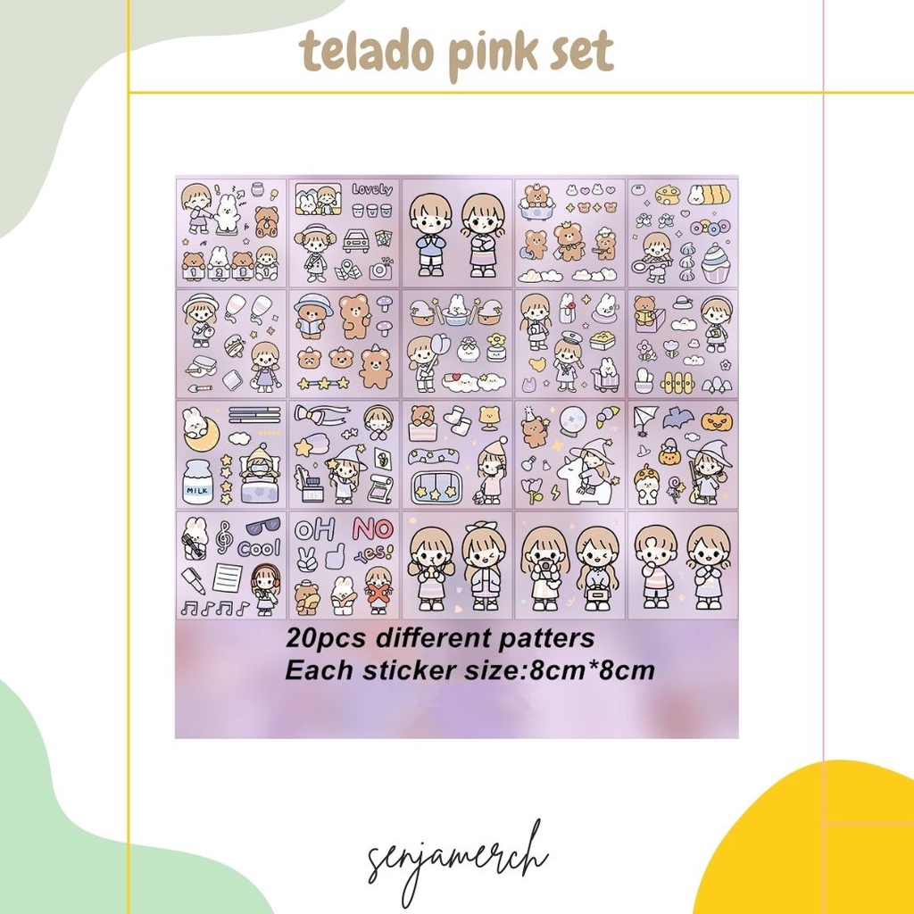 Jual Senjamerch - Stiker Telado Aesthetic Stickers / Stiker Diary ...
