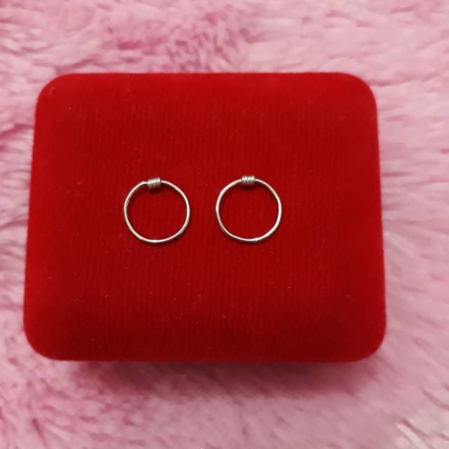 Jual ANTING RING LILIT ANAK ATAU BAYI PERAK 925 LAPIS EMAS PUTIH / PERHIASAN SILVER / PERAK ASLI ...