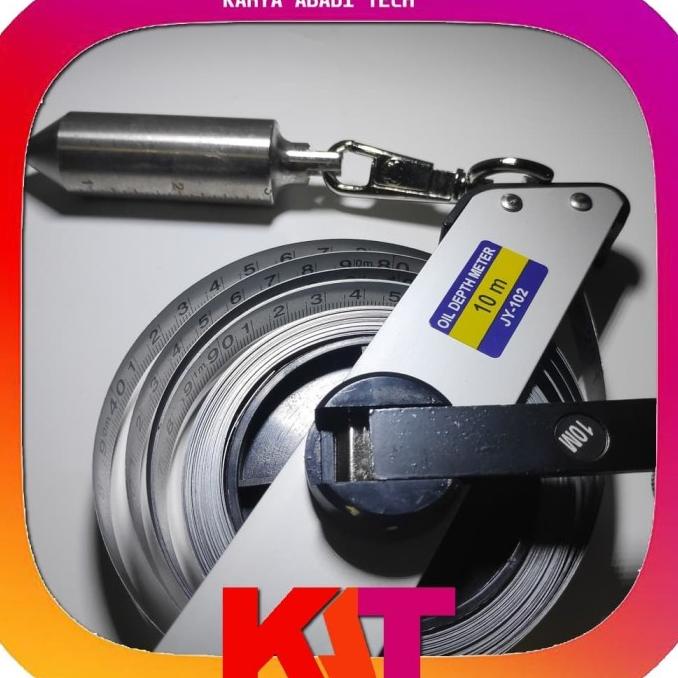 Jual OIL DEPTH METER JY-102 STEEL SIZE 10 M SOUNDING TAPE METERAN ...