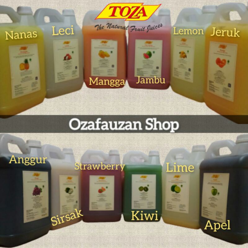 Jual Toza Jus / Juice 5 Liter (12 Varian Rasa) | Shopee Indonesia