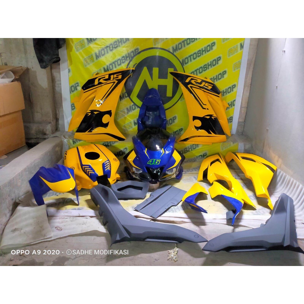 Jual FAIRING YAMAHA R15 V3 UNTUK NEW VIXION BISA REQUEST WARNA | Shopee ...