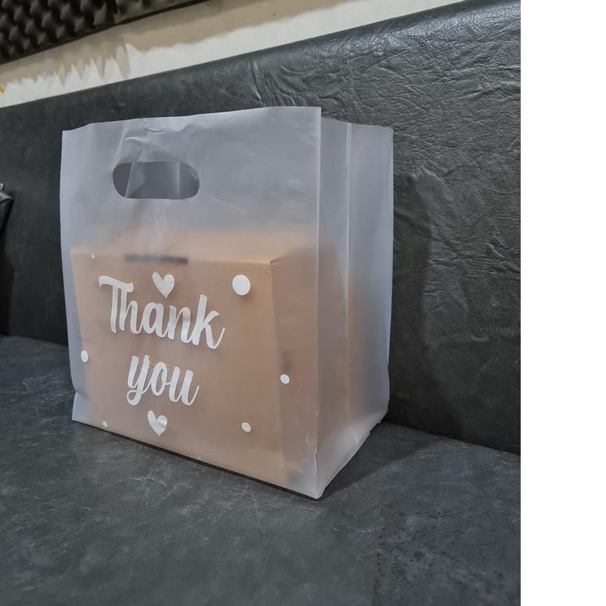 Jual Berkualitas! Kantong Plong Sablon Motif THANK YOU Plastik Plong ...