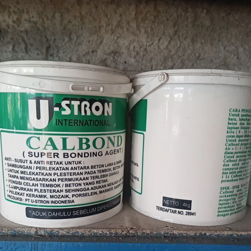 Jual U - Stron Calbond Perekat Beton Lama dan Baru 4 Kg | Shopee Indonesia