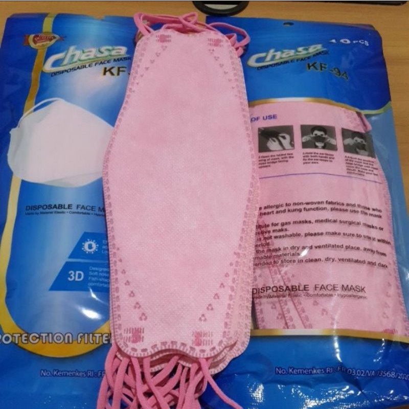Jual Masker KF94 Dewasa Warna (Abu/Hijau Tosca/Pink) Isi 10 Pcs evo KF ...