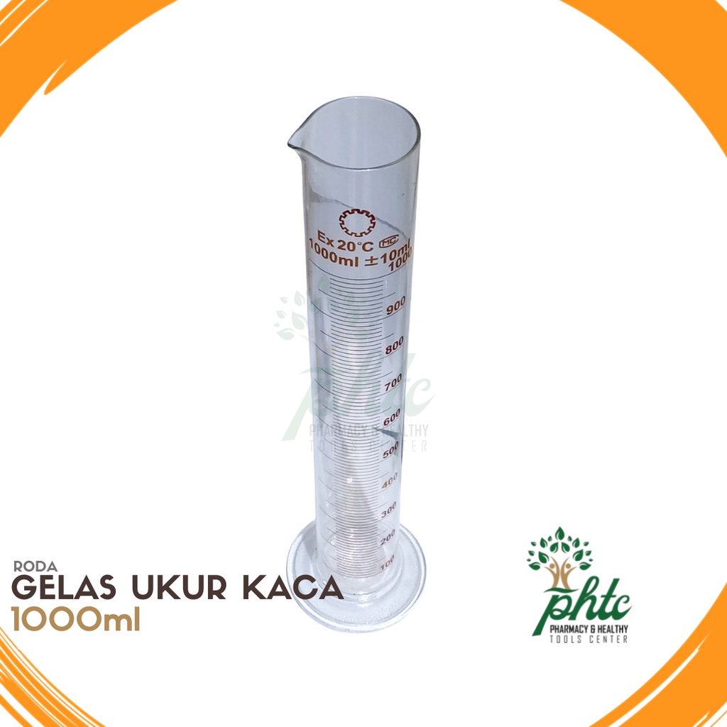 Jual RODA Gelas Ukur 1000ml l Gelas Ukur Kaca 1000 ml l Alat Ukur ...
