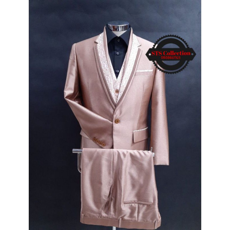 Jual Jas wedding / Jas wedding rosegold kombinasi / Jas rosegold /jas ...