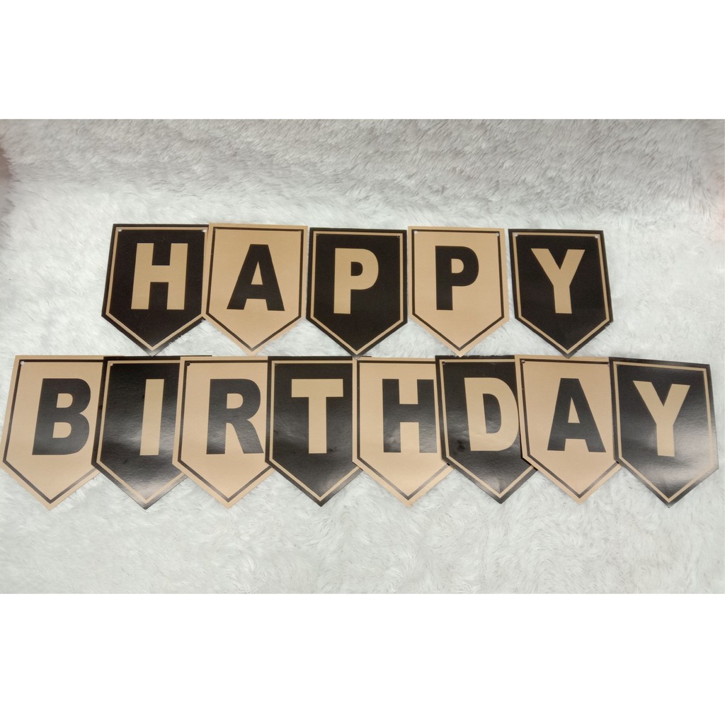 Jual BANER HBD GOLD BLACK | Shopee Indonesia