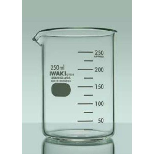 Jual Beaker Glass Low Form IWAKI PYREX 200 ml | Shopee Indonesia