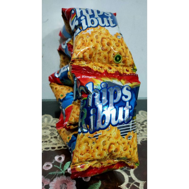 Jual chips ribut jajan jaman dulu jajan anak kecil camilan | Shopee ...
