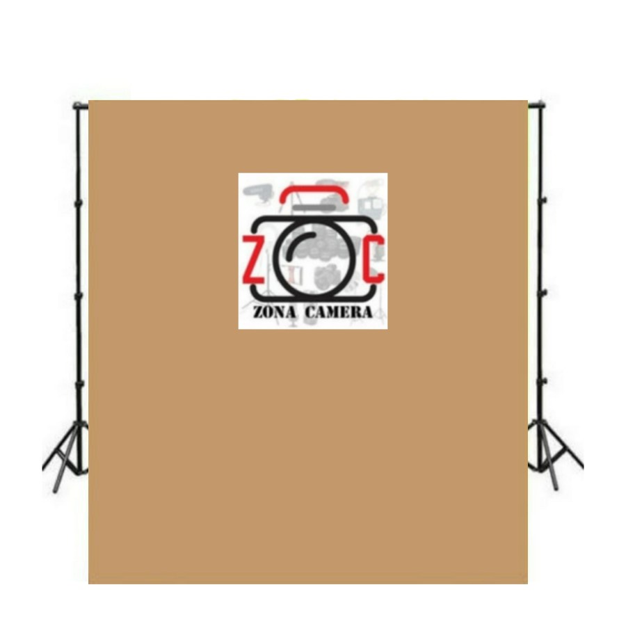 Jual Kain Background Foto Coklat Muda Studio Layar Photo 3 x 2.5 M ...