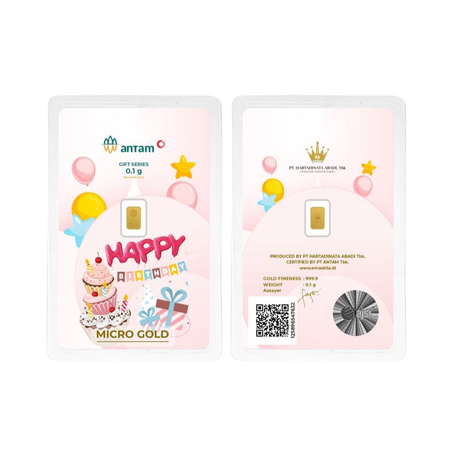 Jual Micro Gold Antam GIFT SERIES Happy Birthday | Shopee Indonesia