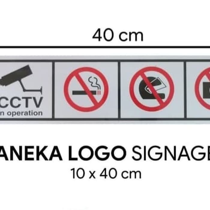 Jual STIKER SIGN ANEKA LOGO SEMI PLAT 10X40CM | Shopee Indonesia