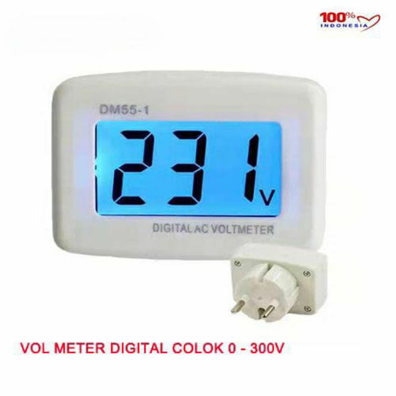 Jual AC DIGITAL VOLT METER LISTRIK MODEL COLOKAN / ALAT PENGUKUR ...