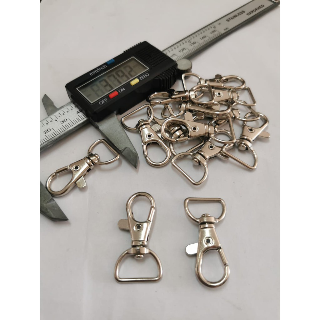 Jual [144 pcs] kaitan tas / kaitan hanger / cantolan besi 1,5cm nikel ...