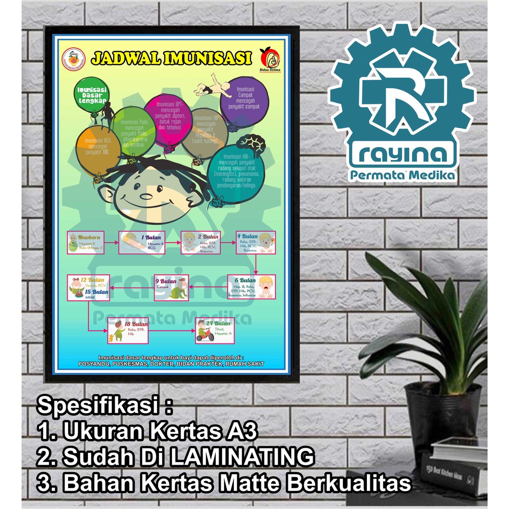 Jual Poster Jadwal Imunisasi | Shopee Indonesia