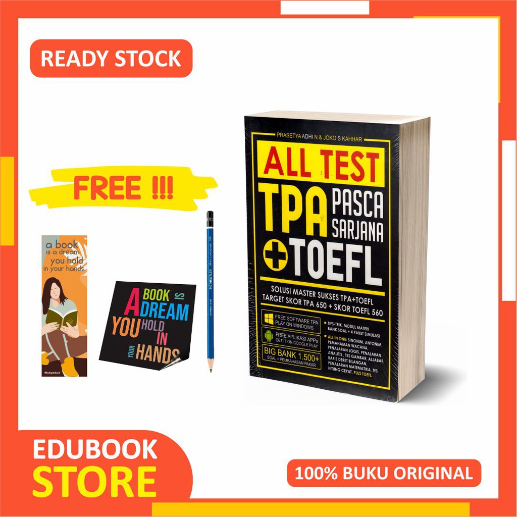 Jual BUKU TPA PASCA SARJANA + TOEFL ALL TEST - C-KLICK MEDIA- (BONUS ...