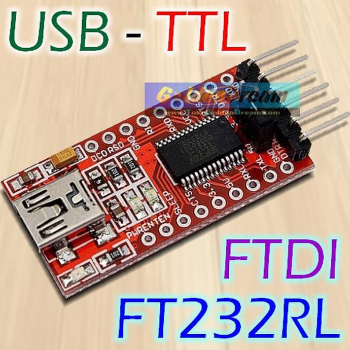 Jual Ft232Rl Usb To Ttl Serial 3.3V 5V Converter Module Adapter Ftdi ...
