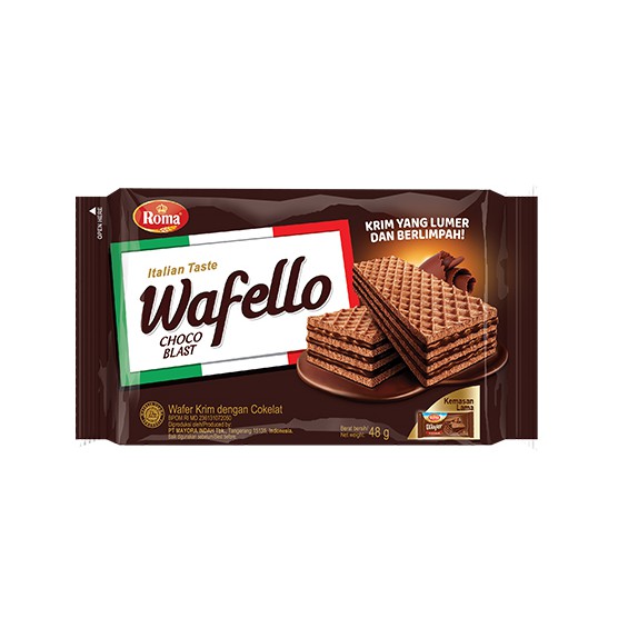 Jual Roma Wafello Wafer coklat 53g | Shopee Indonesia