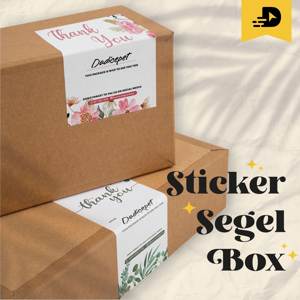 Jual [MINIM 30 PCS] Sticker Segel Box / Stiker Segel Box Custom ...