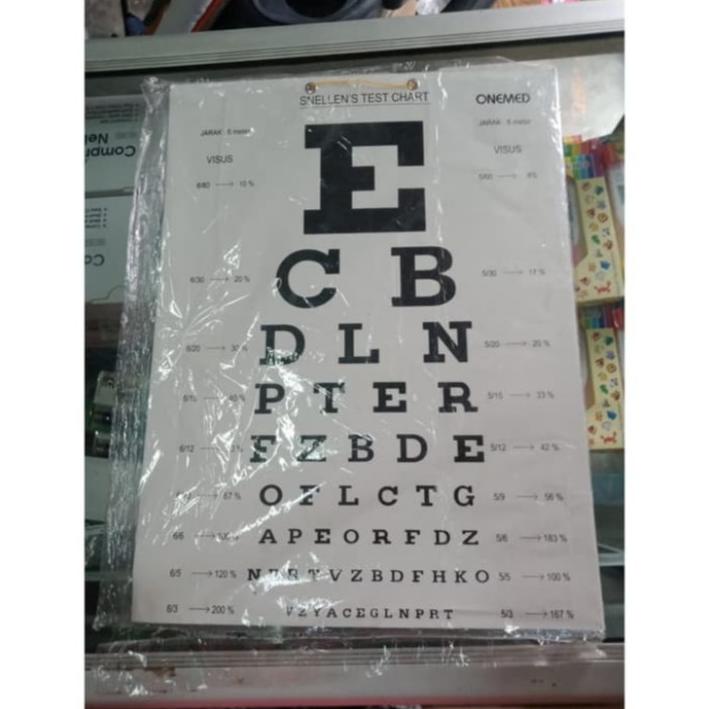 Jual Snelent Chart Test Mata Senelen Kertas Tes Cek Rabun Mata Jarak ...