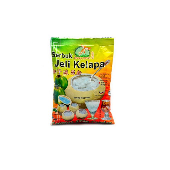 Jual HAPPY GRASS COCONUT JELLY POWDER 225gr Serbuk Jelli Kelapa 225gr ...