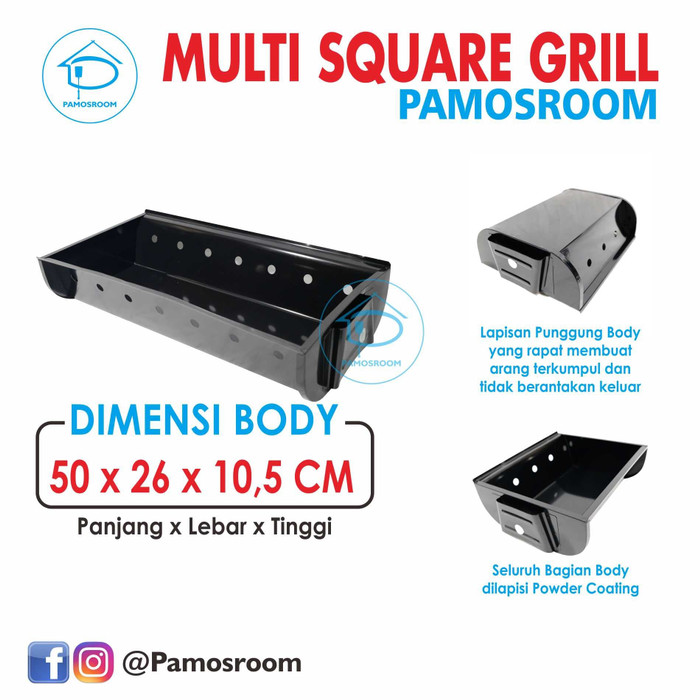 Jual s874ed Maspion Multi Square Grill 50 Cm Alat Bakar Bbq Panggangan ...