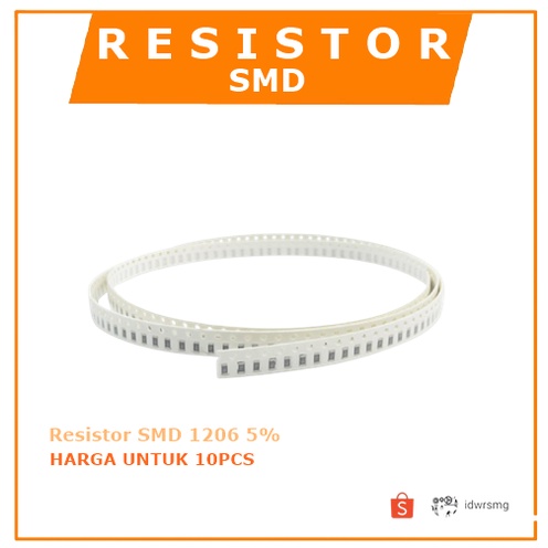 Jual Resistor SMD 1206 9R1 9.1 ohm smd 1206 9.1R 5% 10pcs | Shopee ...