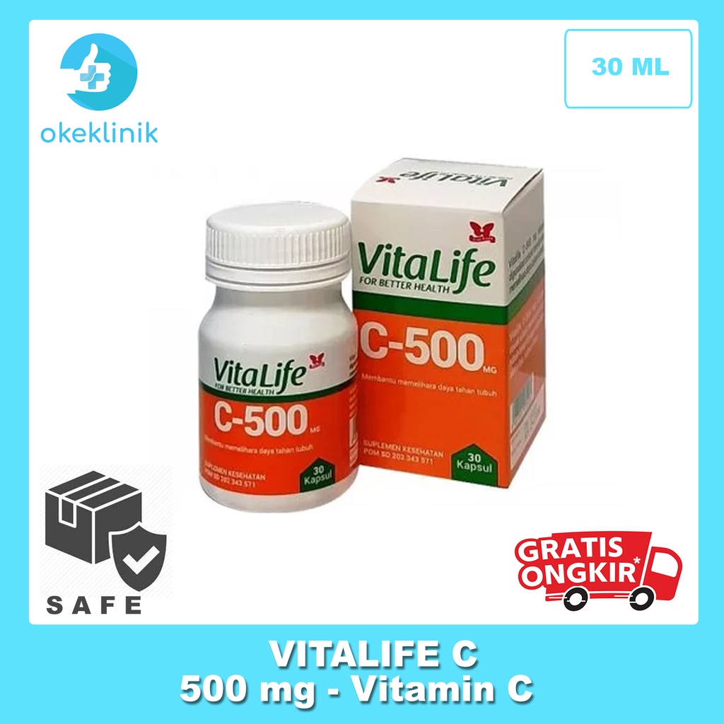 Jual VITALIFE C 500MG 30S - Suplemen Vitamin C 500 mg | Shopee Indonesia