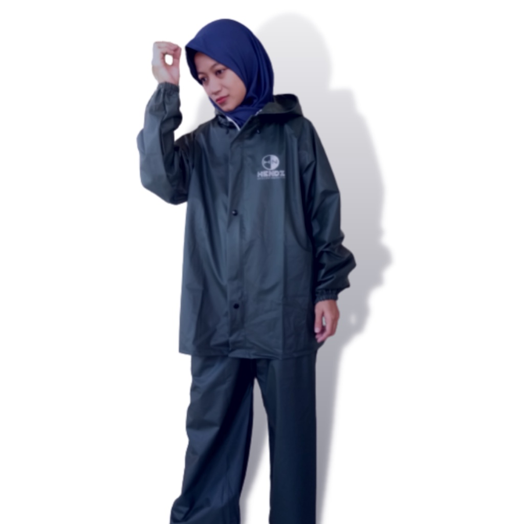 Jual Jas Hujan Raincoat Anti Rembes Pria Wanita Bahan PVC Karet 025 Tebal Kuat Elastis BY HENDZ ...