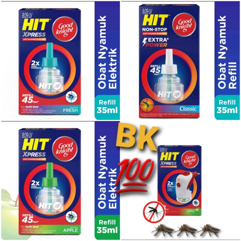Jual HIT XPRESS REFIL / Isi Ulang 45 Hari isi 35 ML Siap Bunuh Nyamuk ...