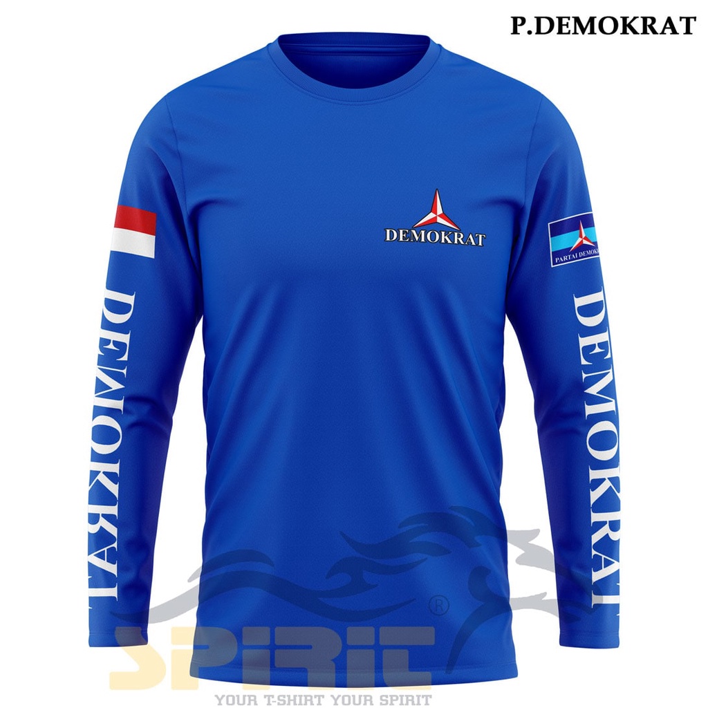 Jual BISA CUSTOM TAMBAH NAMA !!! baju kaos partai demokrat lengan ...
