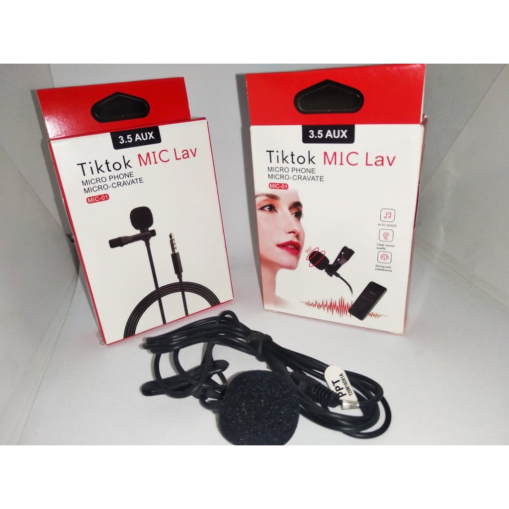 Jual Mic Tiktok mini microphone 3,5 mm jack, Youtuber Clip on Vlogging ...