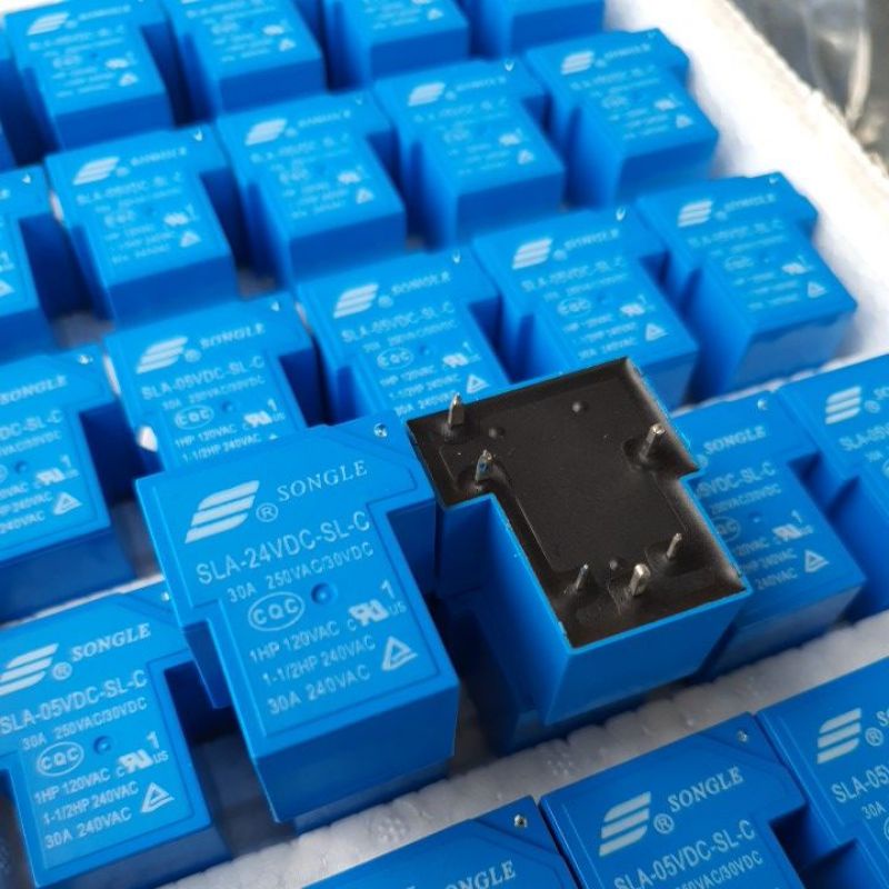 Jual RELAY SONGLE RILAY KODOK 30A SLA /SL-C5V 12V 24V BIRU 6PIN ...