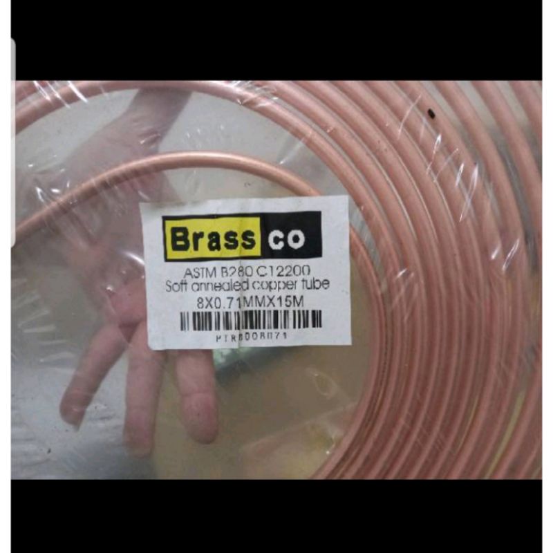 Jual Pipa Tembaga BRASSCO 8 x 0.71mm x 15 Meter / Soft Annealed Copper ...