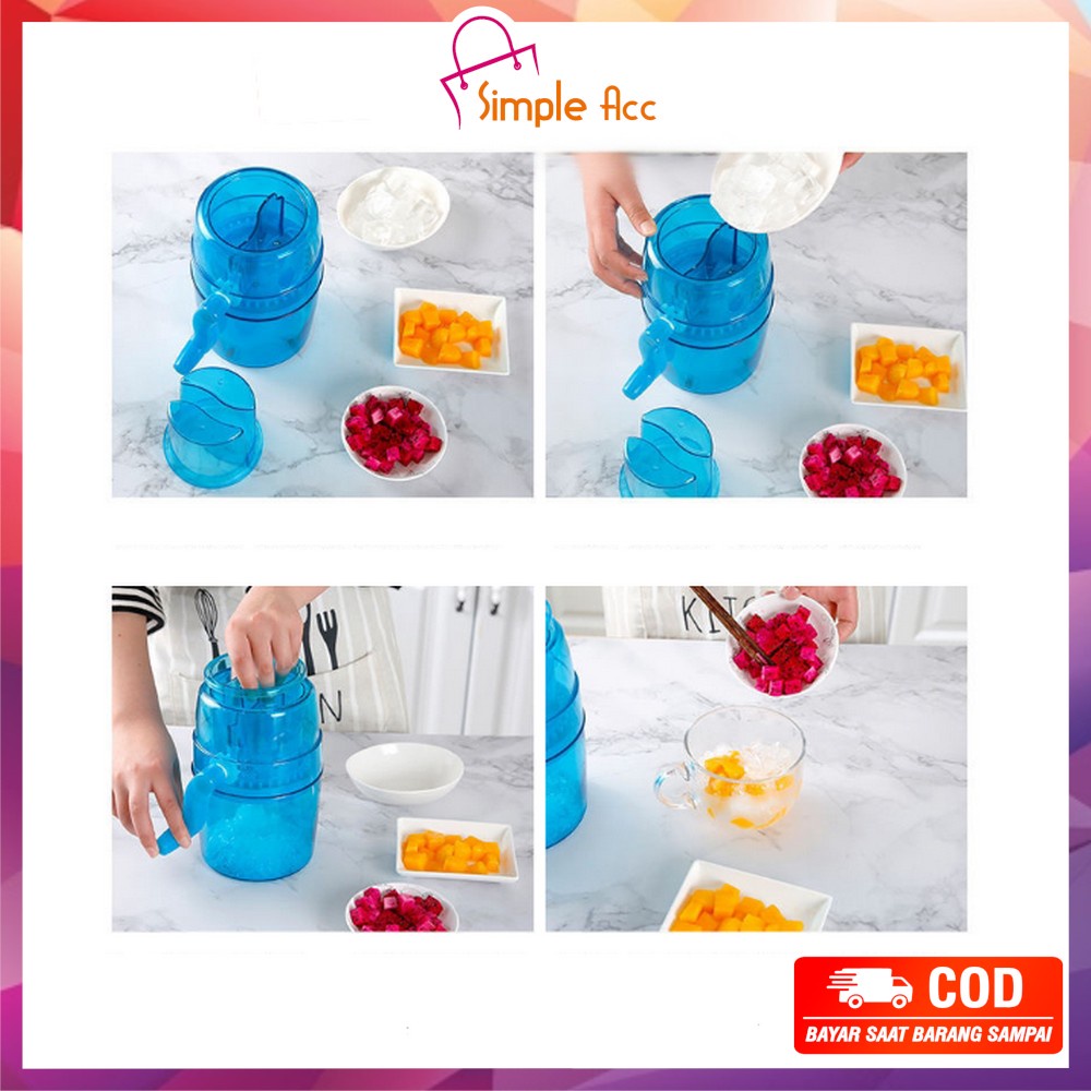 Jual DO-C647 Alat Serut Es Batu Putar Manual Ice Shaver Mini Portabel ...