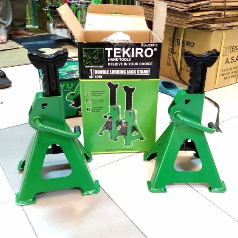 Jual Tekiro Jack stand 3 ton set isi 2 pcs / penahan dongkrak 3 ton ...
