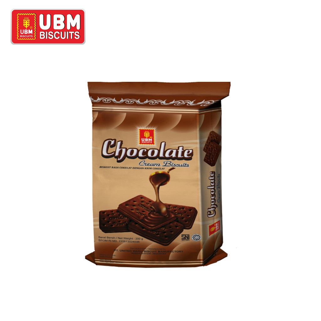 Jual UBM Biscuits Chocolate Cream 180g | Shopee Indonesia