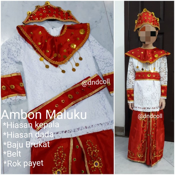 Jual ANAK-NASIONAL-ADAT-PAKAIAN- HEIDI- BAJU ADAT ANAK DAERAH AMBON ...
