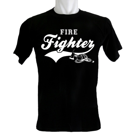 Jual Indoshirt - Kaos Pemadam Kebakaran Fire Fighter - Bahan Katun ...