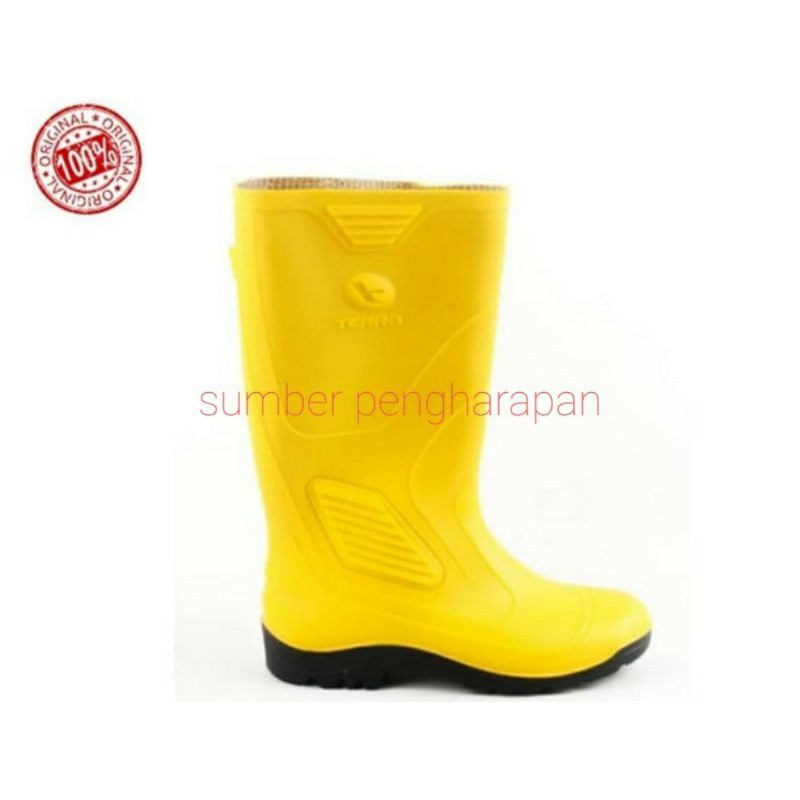 Jual sepatu boot kuning/sepatu safety boots kuning/Ap Boots tera eco ...