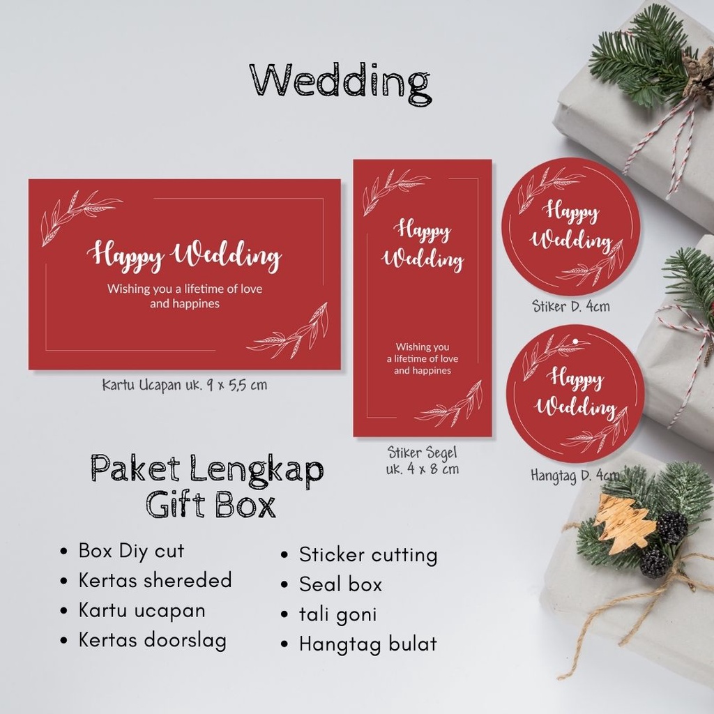 Jual Box packaging pembungkus kado kemasan aesthetic paket lengkap ...