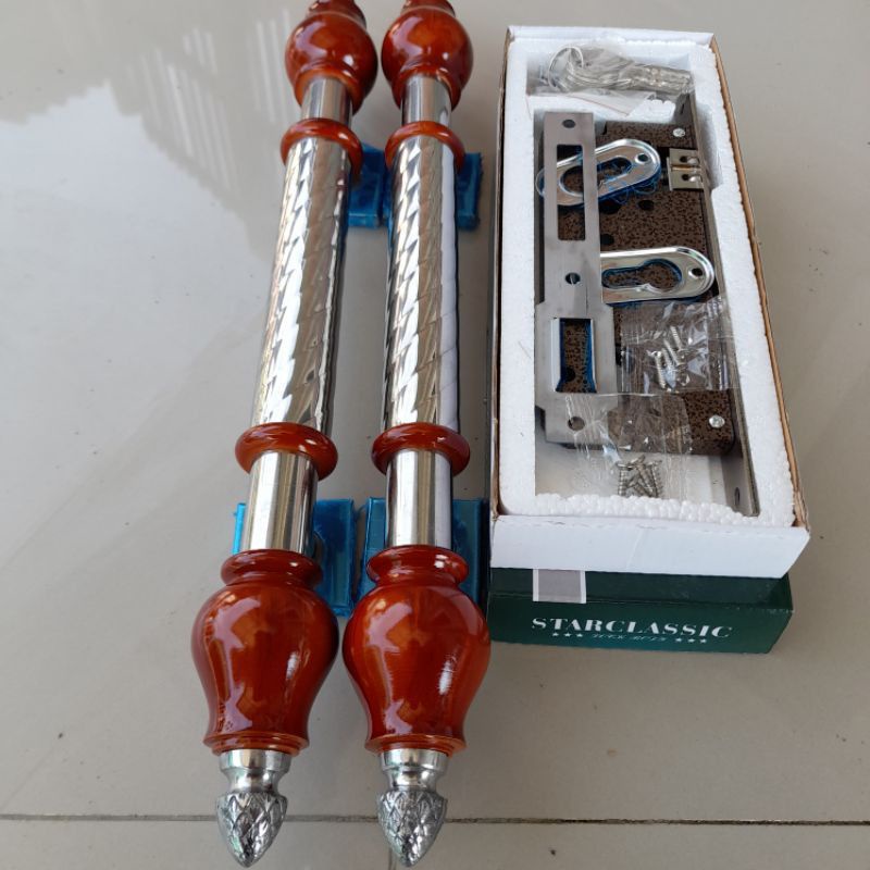 Jual 1 set handle pintu minimalis gagang tarikan pintu stainles ...