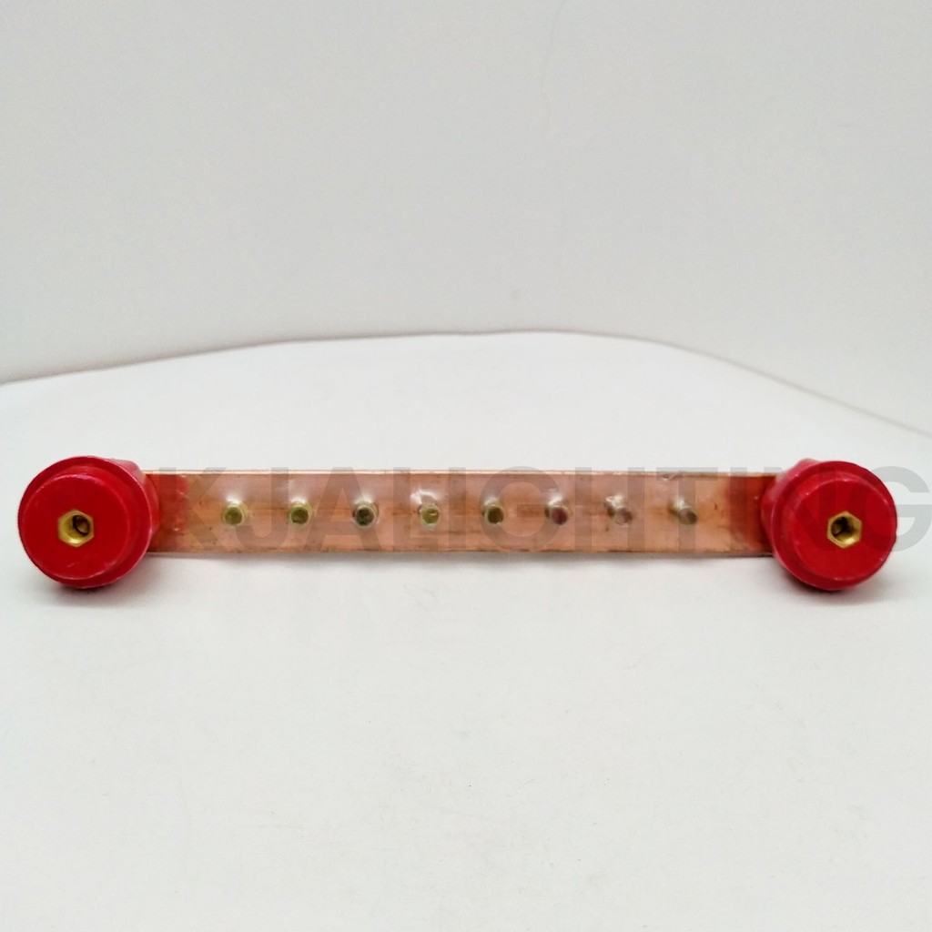 Jual BUSBAR NOL / NOL ARDE / ARDE TEMBAGA ISOLATOR MERAH 20CM 20X3MM ...