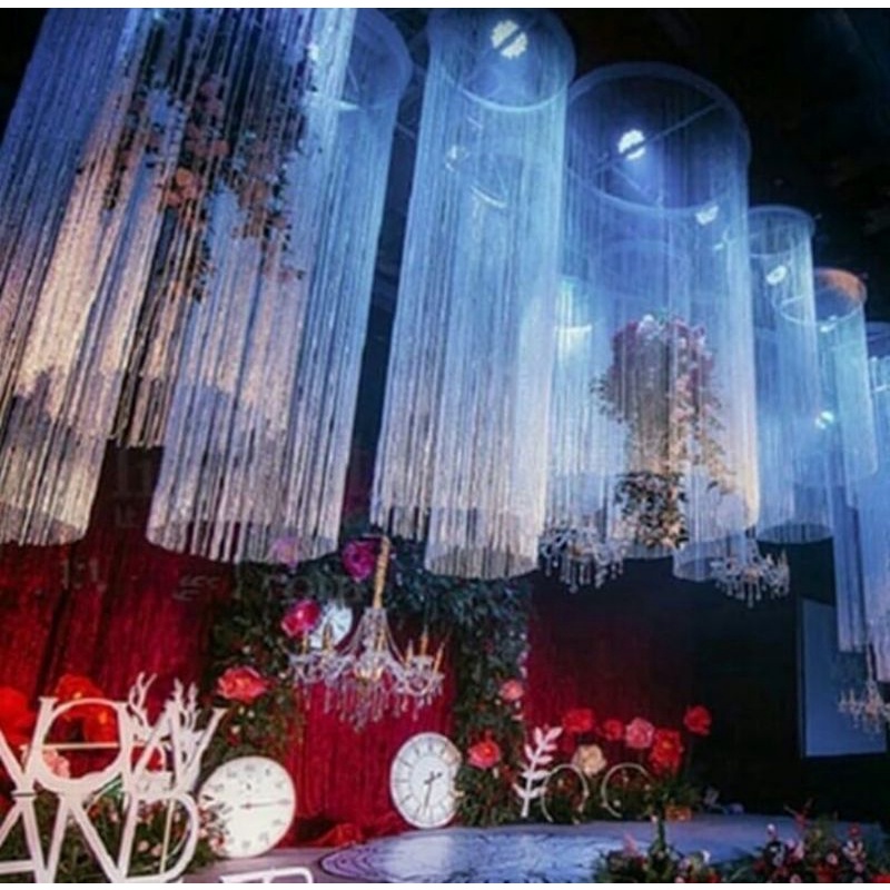 Jual TIRAI BENANG GLITER 1X2M DEKORASI //RUMBAI BLING BLING IMPORT ...