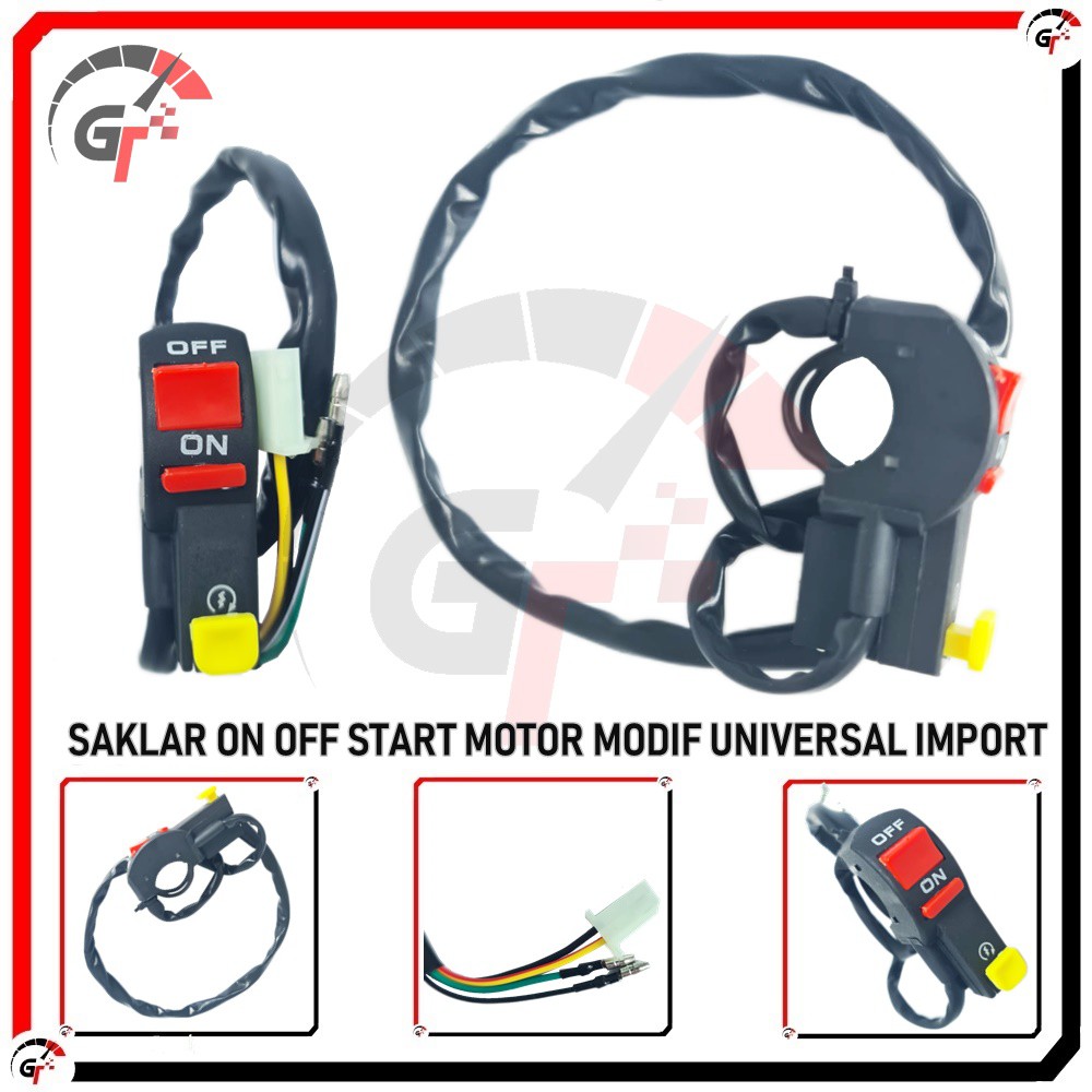Jual SAKLAR ON OFF START MOTOR MODIF UNIVERSAL IMPORT | Shopee Indonesia
