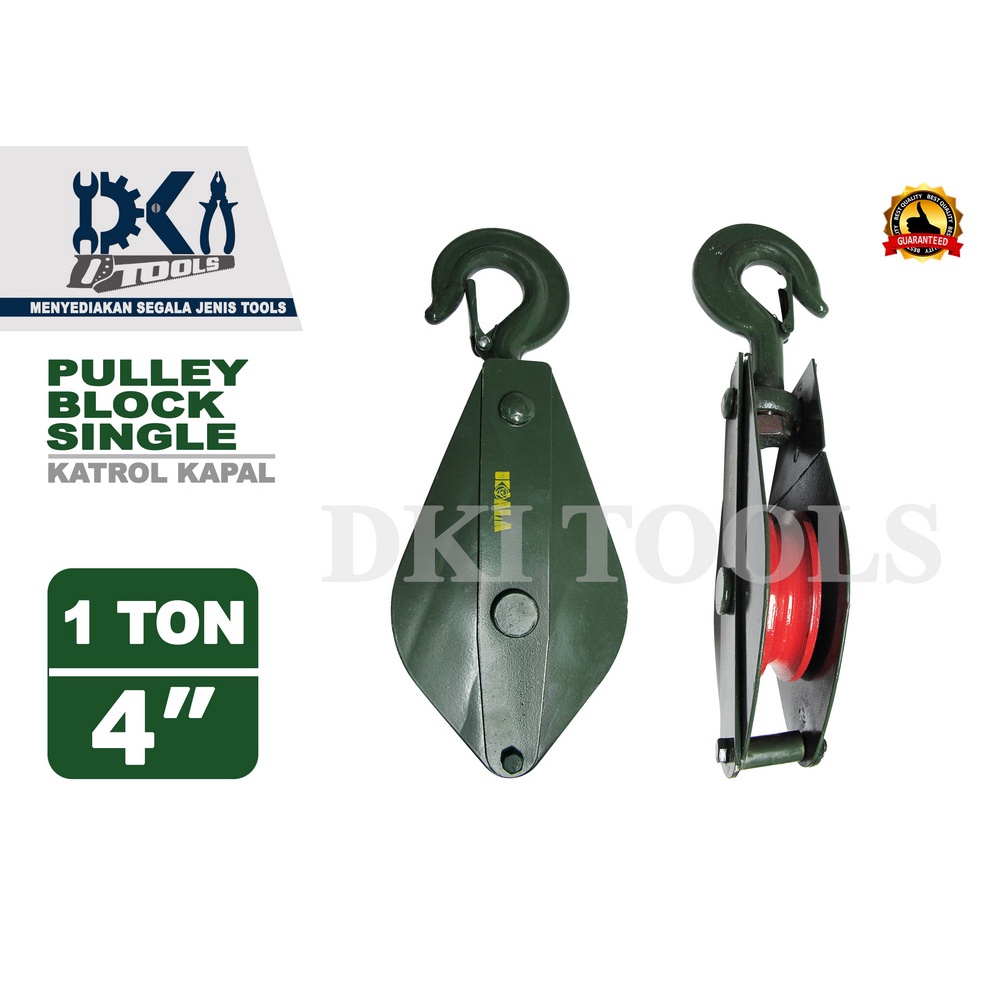 Jual KOALA Katrol Kapal Kerekan Katrol Pulley Block Single 4" Inch 1 ...