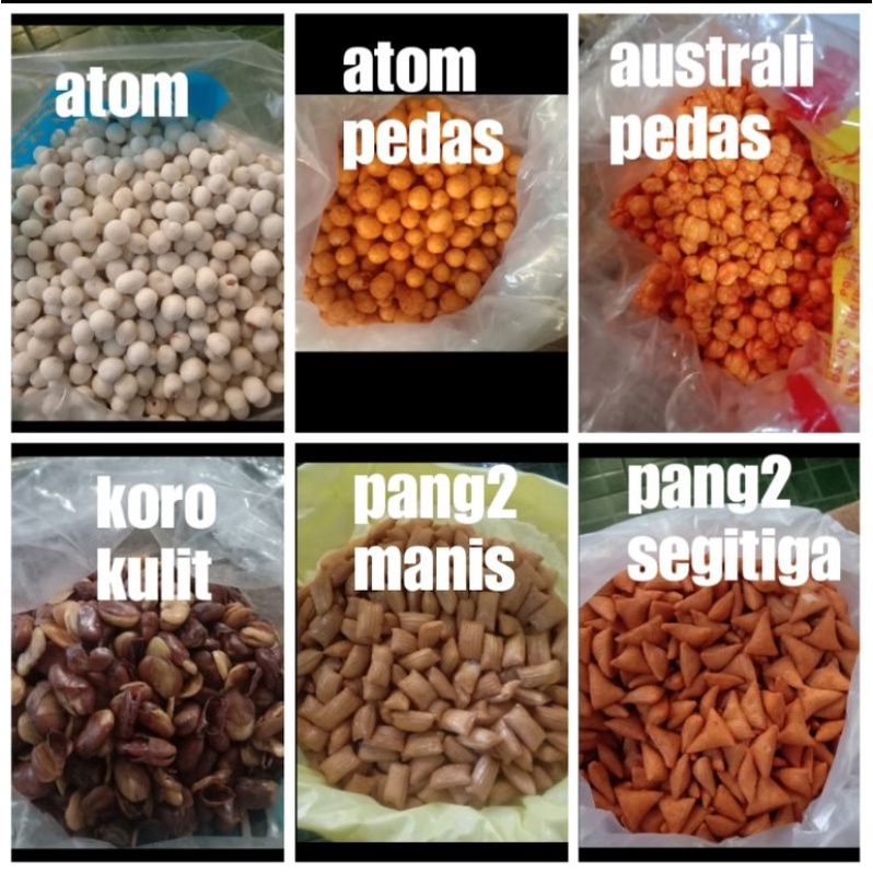 Jual 250gr kacang atom|pilus australia|kacang koro kulit|pang-pang ...